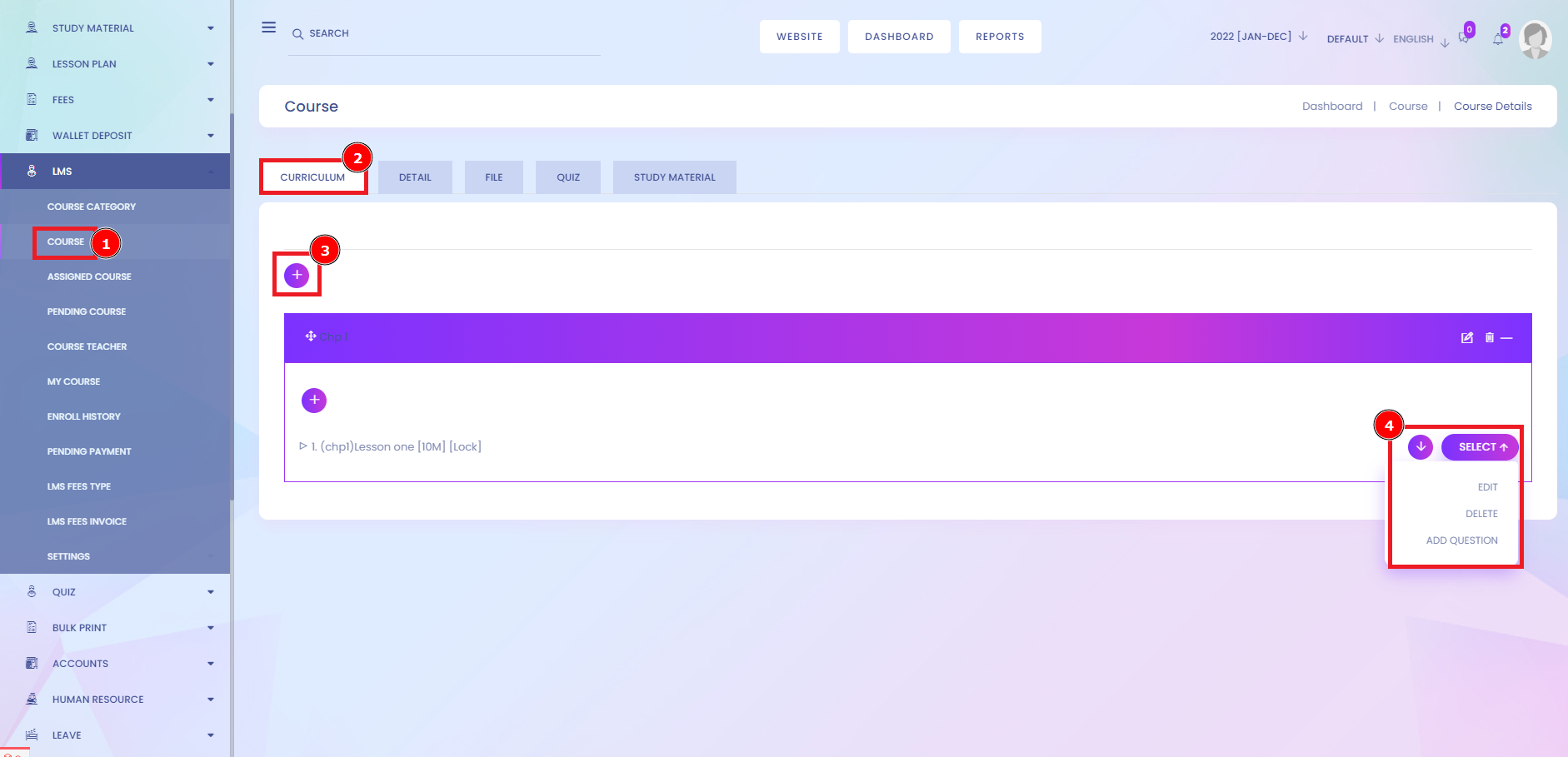 Add Lesson | Aorasoft HelpDesk