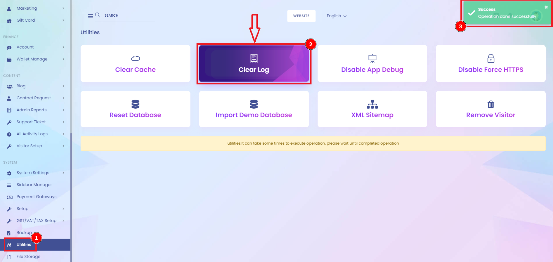 Clear Log | Aorasoft HelpDesk