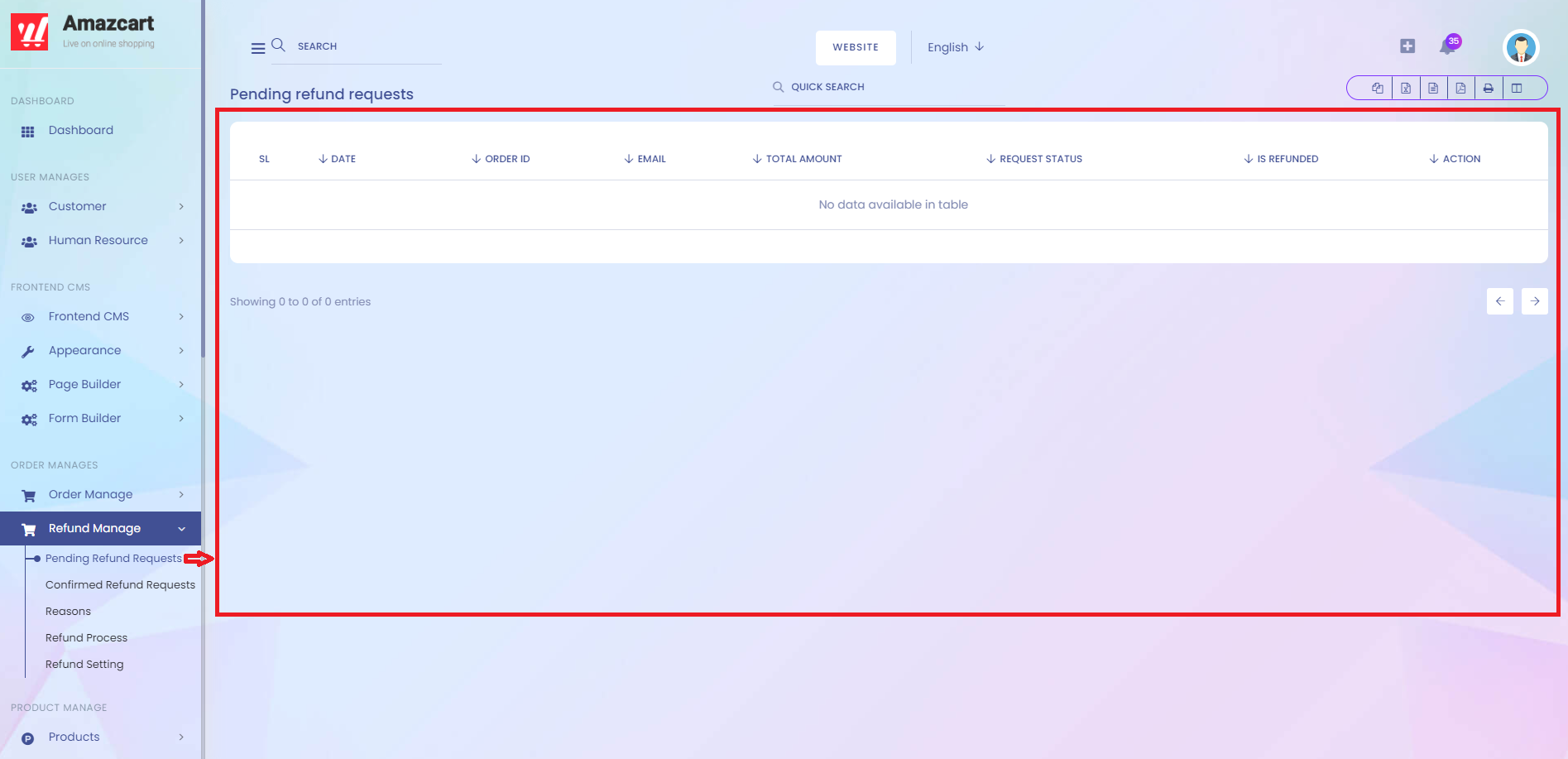 Pending Refund | Aorasoft HelpDesk