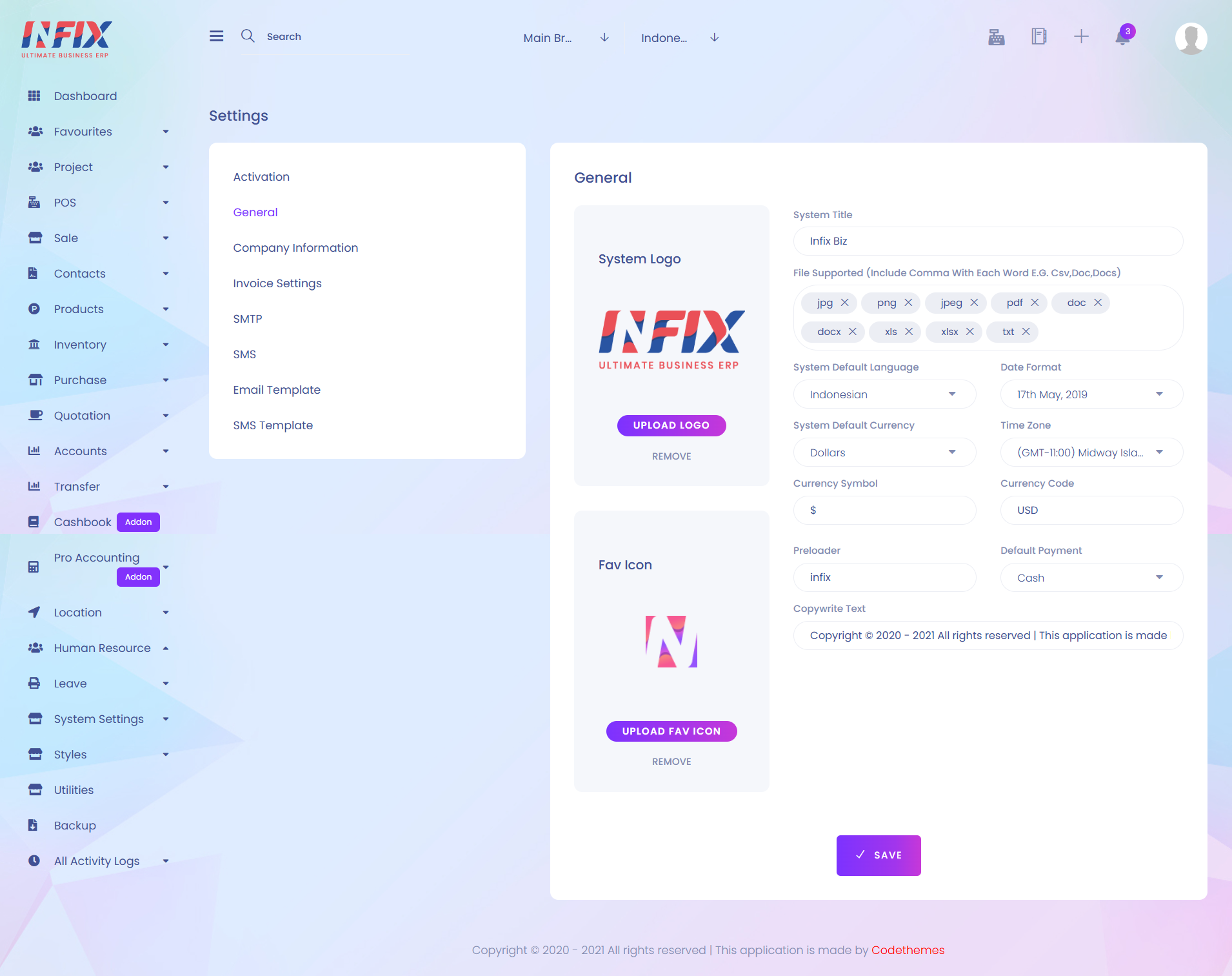 System Settings | Aorasoft HelpDesk