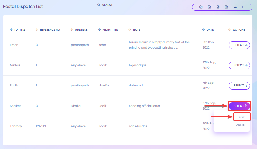 Aorasoft HelpDesk | Postal Dispatch