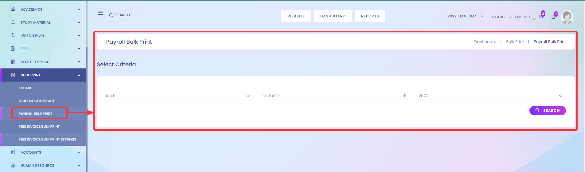 aorasoft-helpdesk-payroll-bulk-print