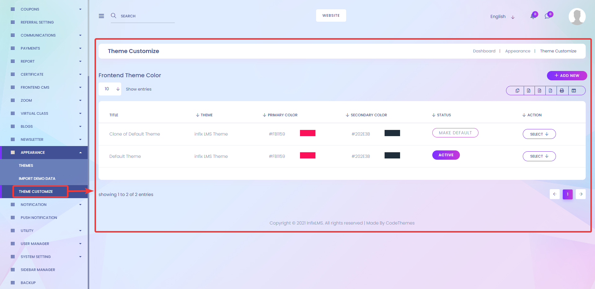 Aorasoft HelpDesk Theme Customizer